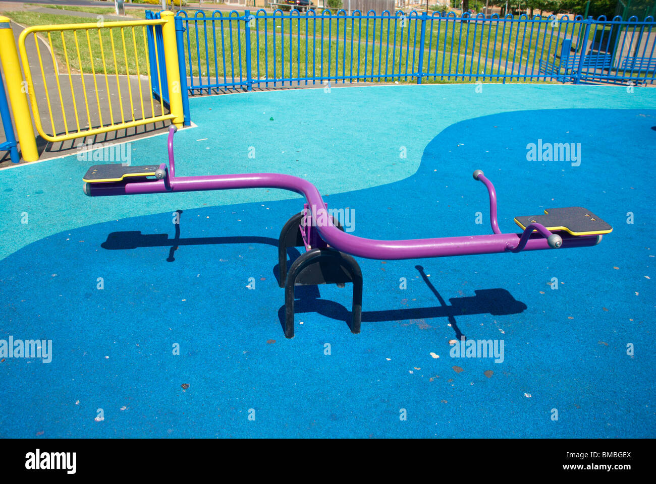 See saw at a children's playground Stock Photo - Alamy