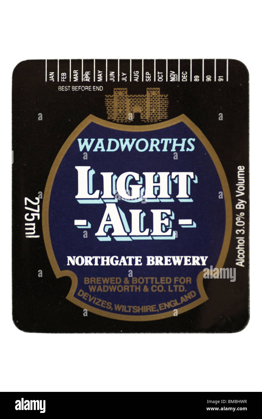 Wadworths Light Ale bottled beer label - circa 1989-1991 Stock Photo ...