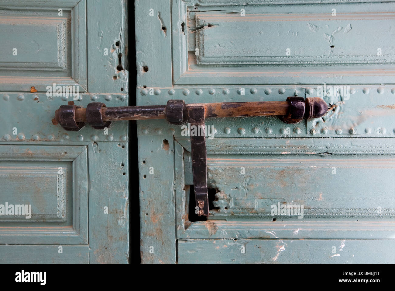 Door lock detail in medina , Marrakesh , Morocco , North Africa Stock ...