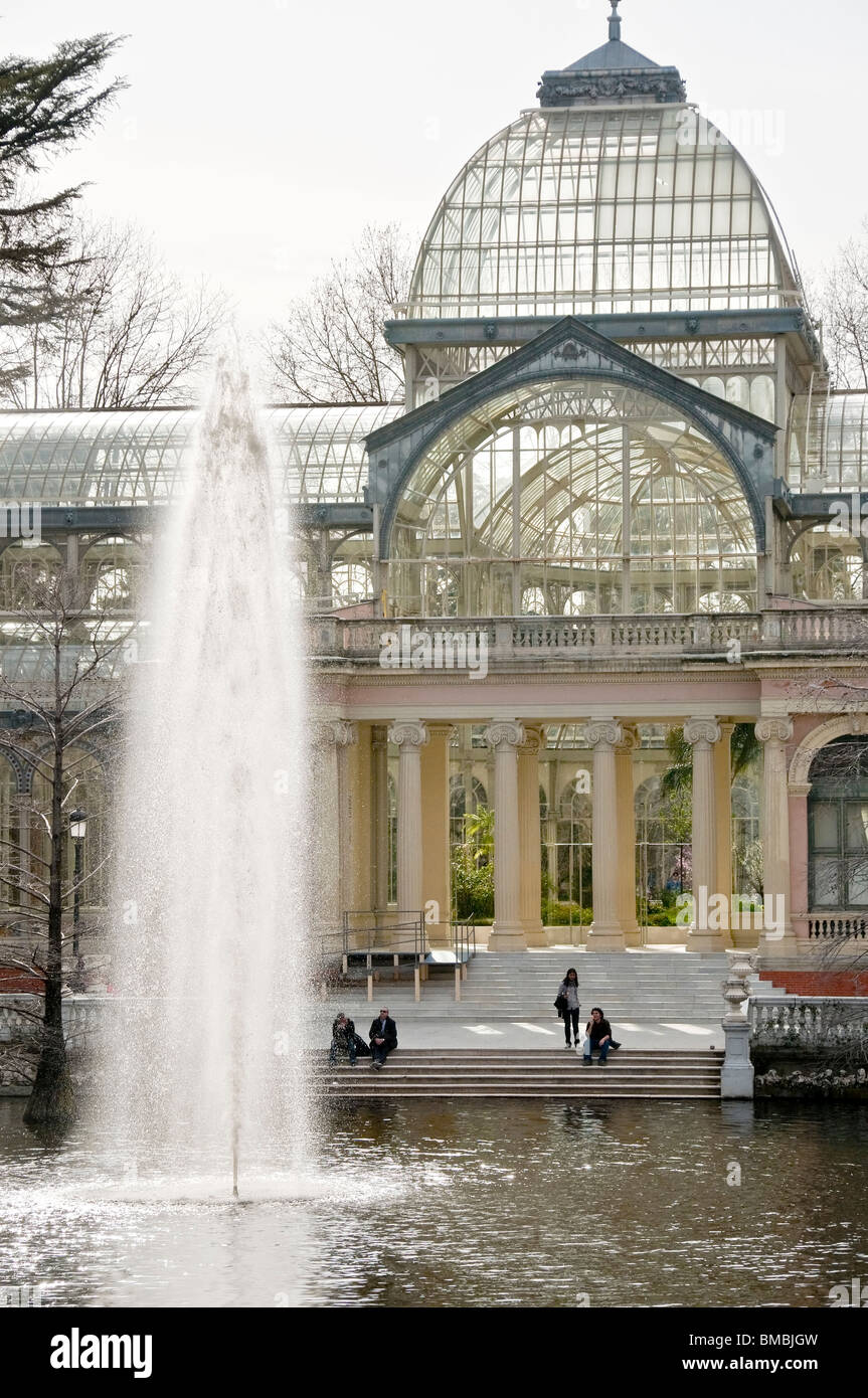The Palacio de Cristal, Crystal Palace, in The Retiro Park in the ...