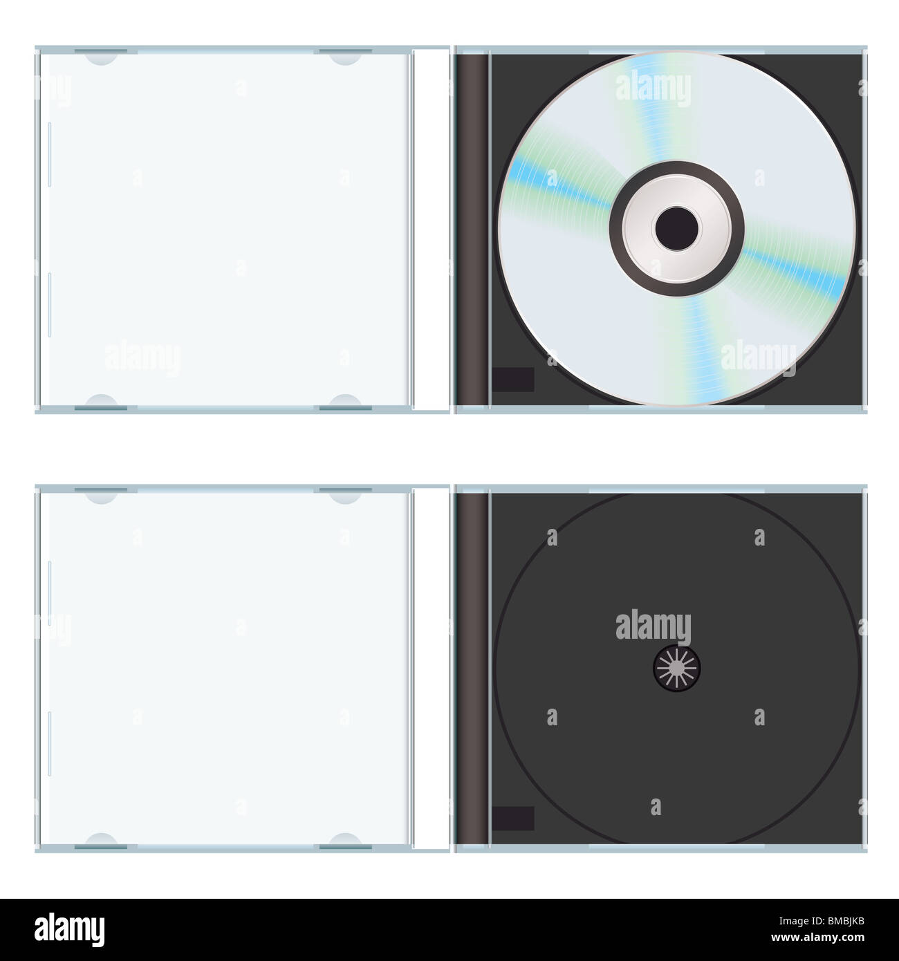 Music or computer cd with plastic case open and empty Stock Photo - Alamy