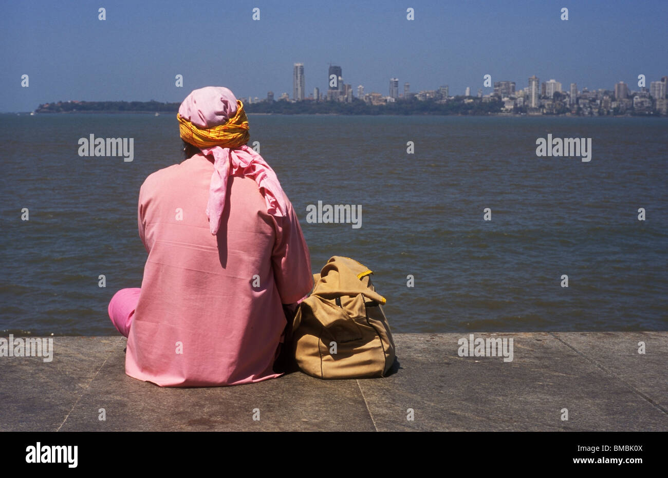 Man at Back Bay Churchgate Mumbai India Stock Photo - Alamy
