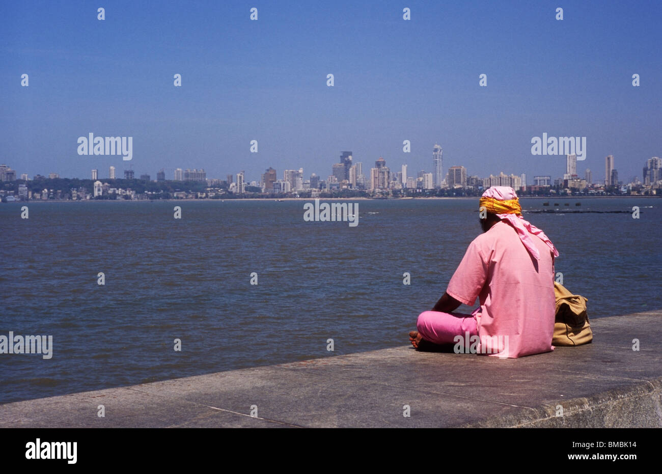 Man at Back Bay Churchgate Mumbai India Stock Photo - Alamy