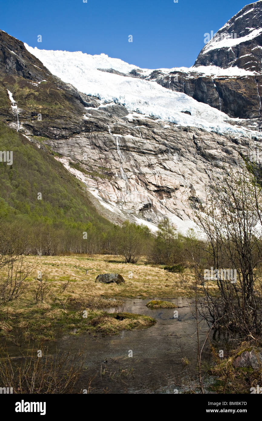 The Beautiful Ancient Frozen Boyabreen Glacier in Jostedalsbreen ...