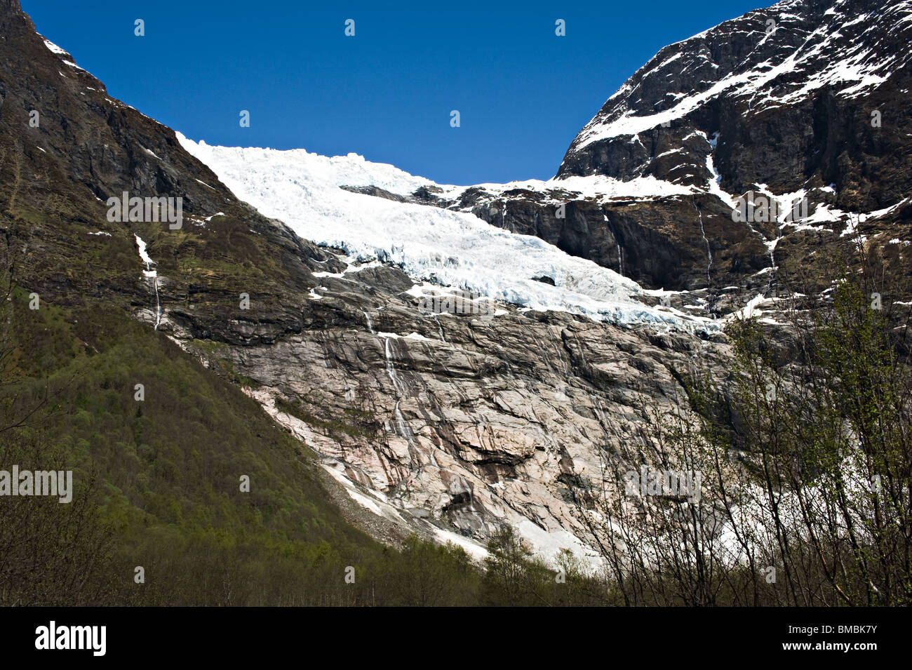 The Beautiful Ancient Frozen Boyabreen Glacier in Jostedalsbreen ...