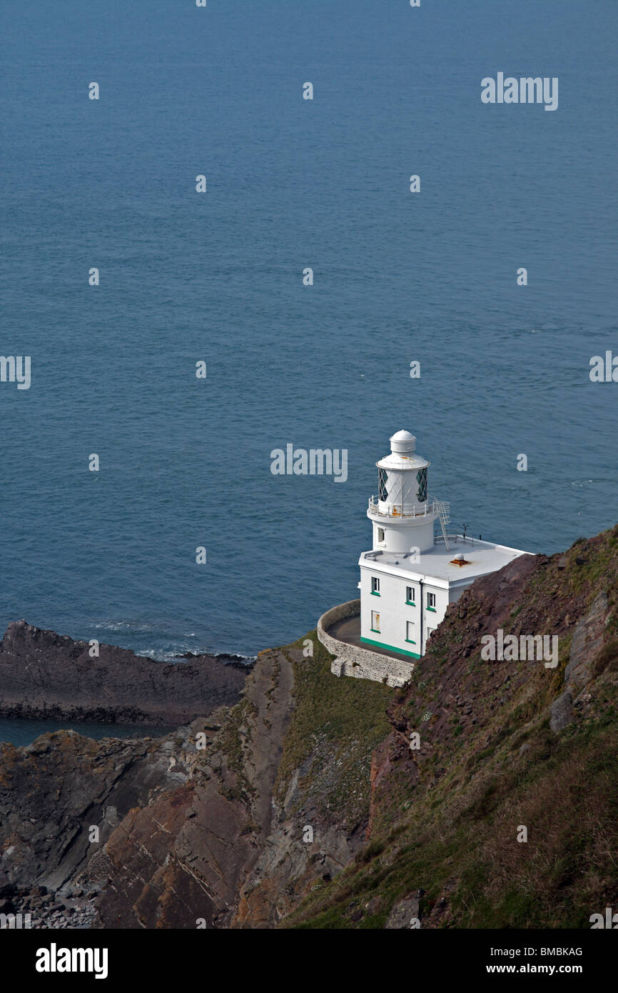 Hartlans Point Lighthouse, Devon, England. Built in 1874, last manned ...