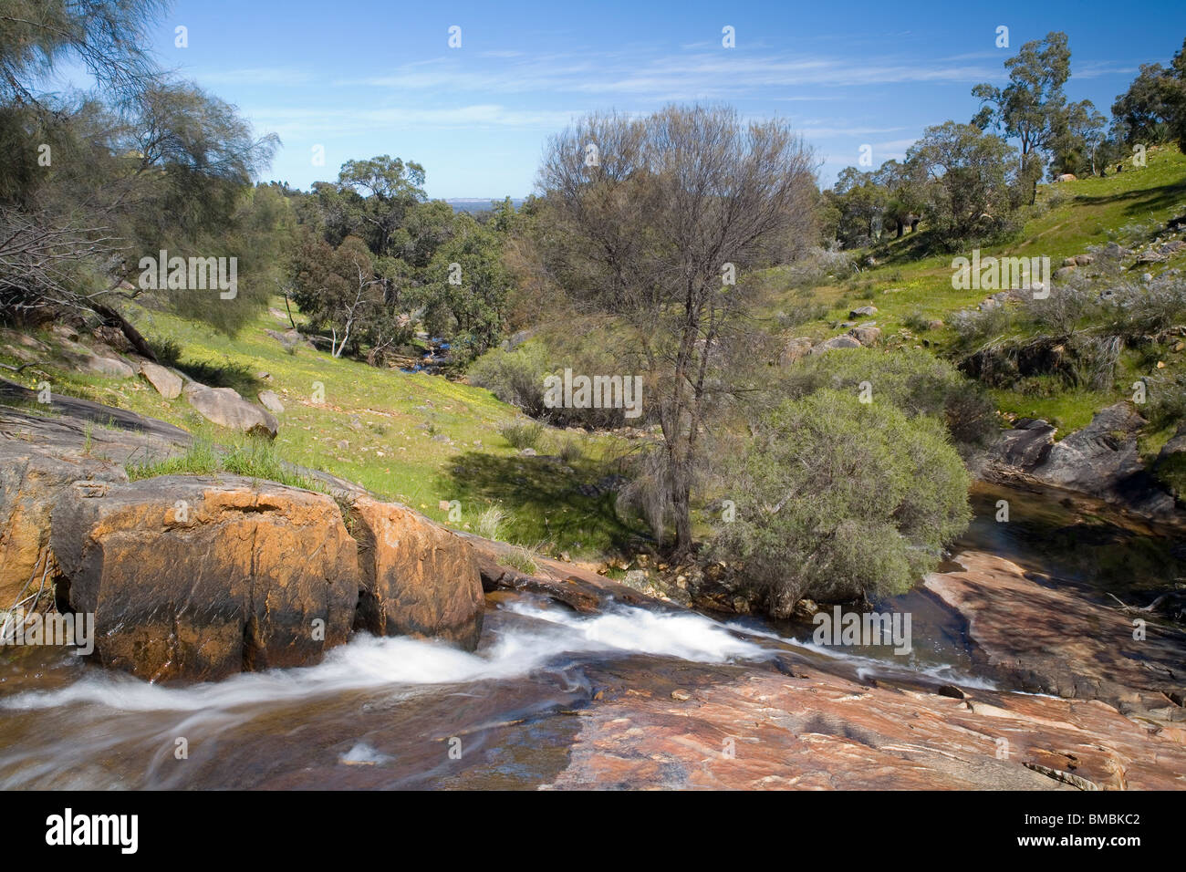 A brook running in the countryside of the Avon Valley near Perth ...