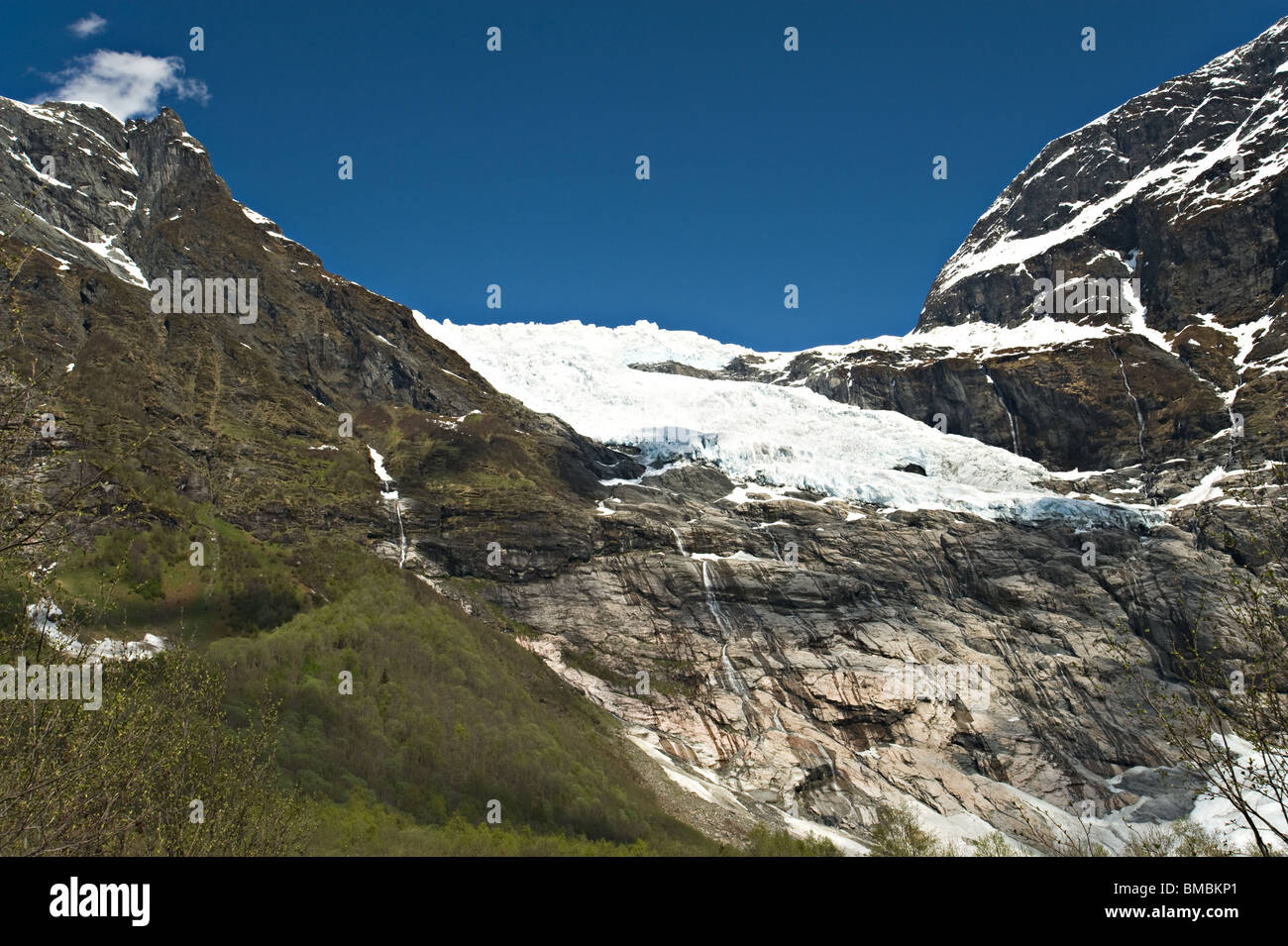 The Beautiful Ancient Frozen Boyabreen Glacier in Jostedalsbreen ...