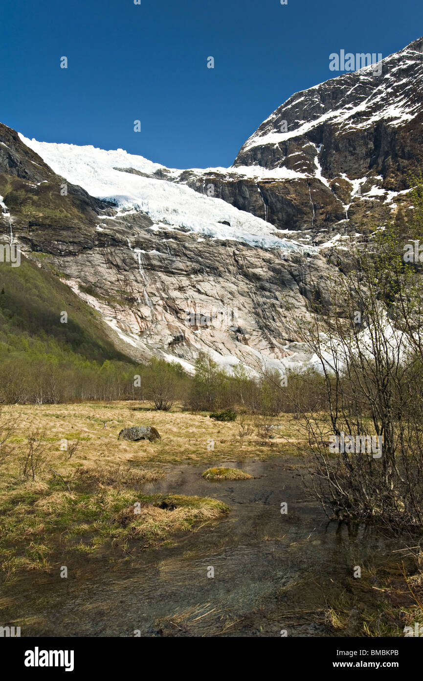 The Beautiful Ancient Frozen Boyabreen Glacier in Jostedalsbreen ...
