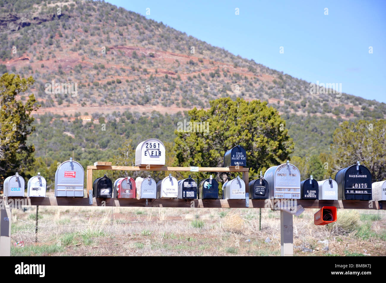 Mailboxes in rural Arizona, USA Stock Photo - Alamy