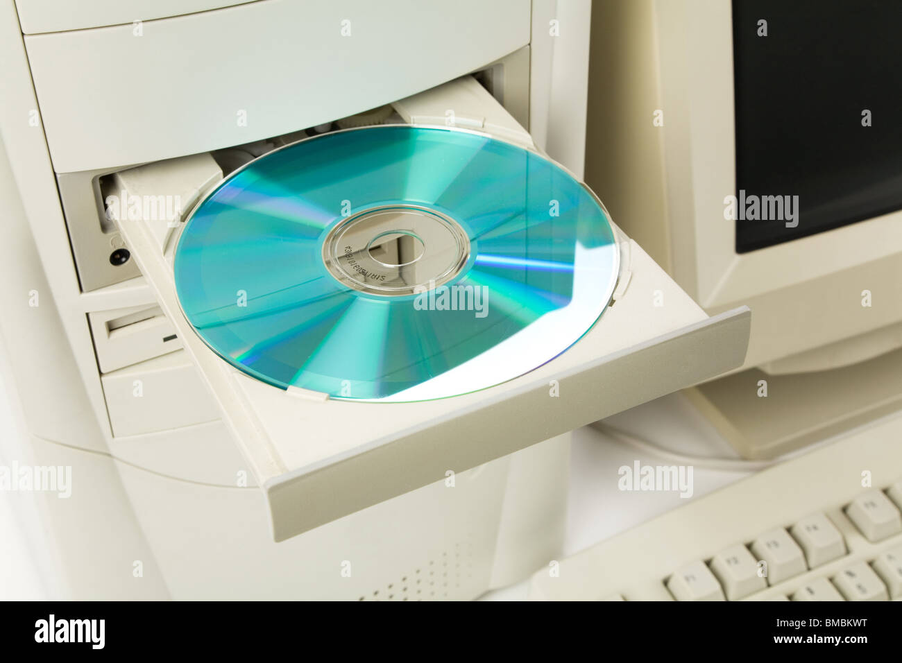 Desktop Computer and CD-ROM Drive close up shot Stock Photo - Alamy