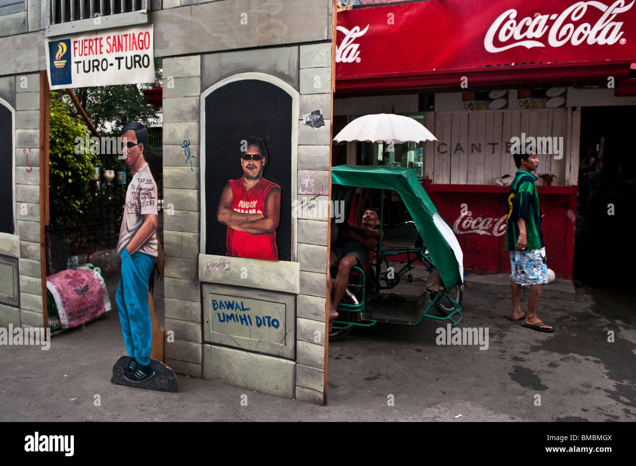 Philippines, Manila, 2 march, 2008 Street scene in Intramuros the ...