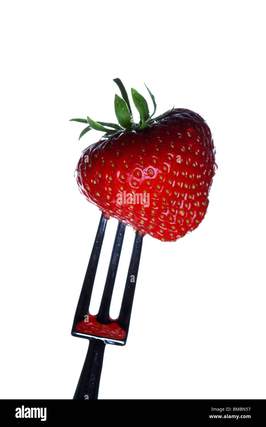 water splash on red strawberry Stock Photo - Alamy