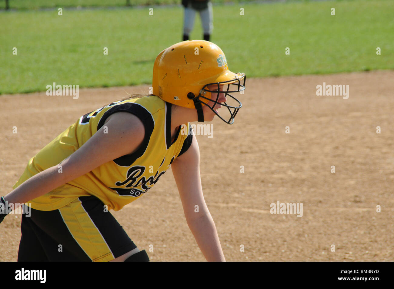 runner in a softball game Stock Photo - Alamy