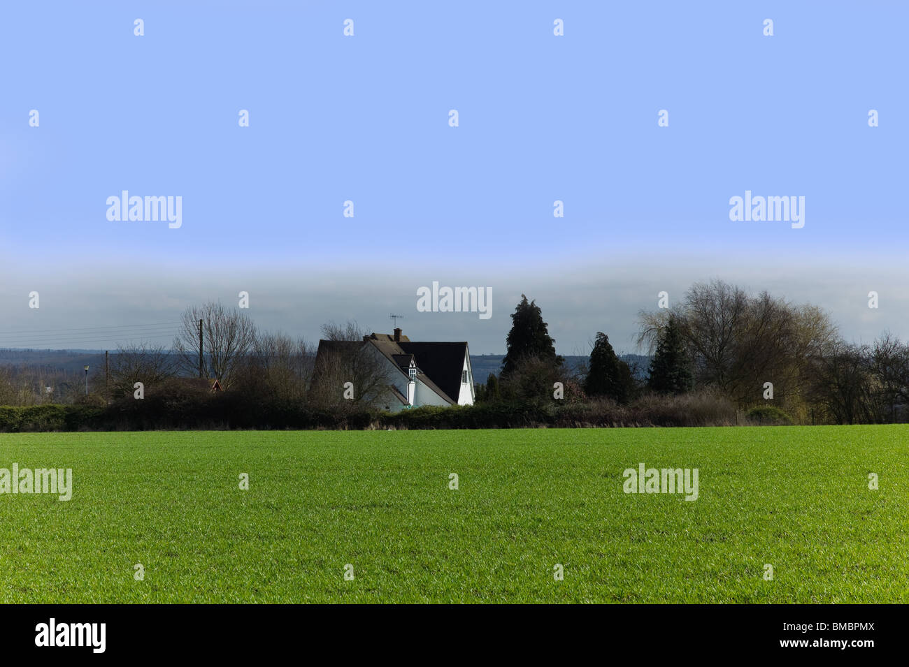 brick built house in countryside Stock Photo - Alamy