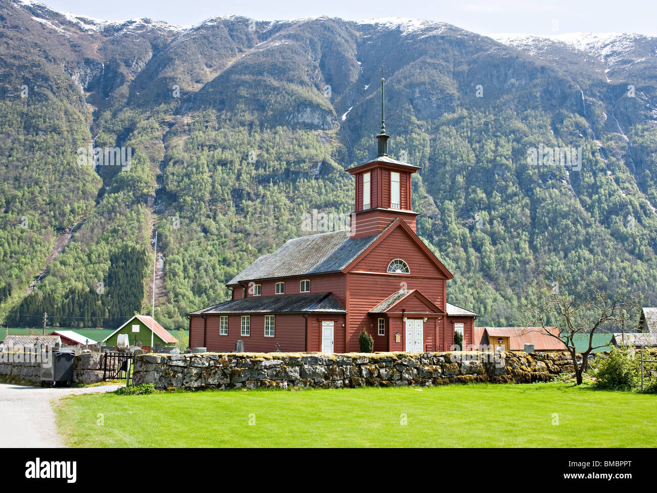Fjaerland church hi-res stock photography and images - Alamy
