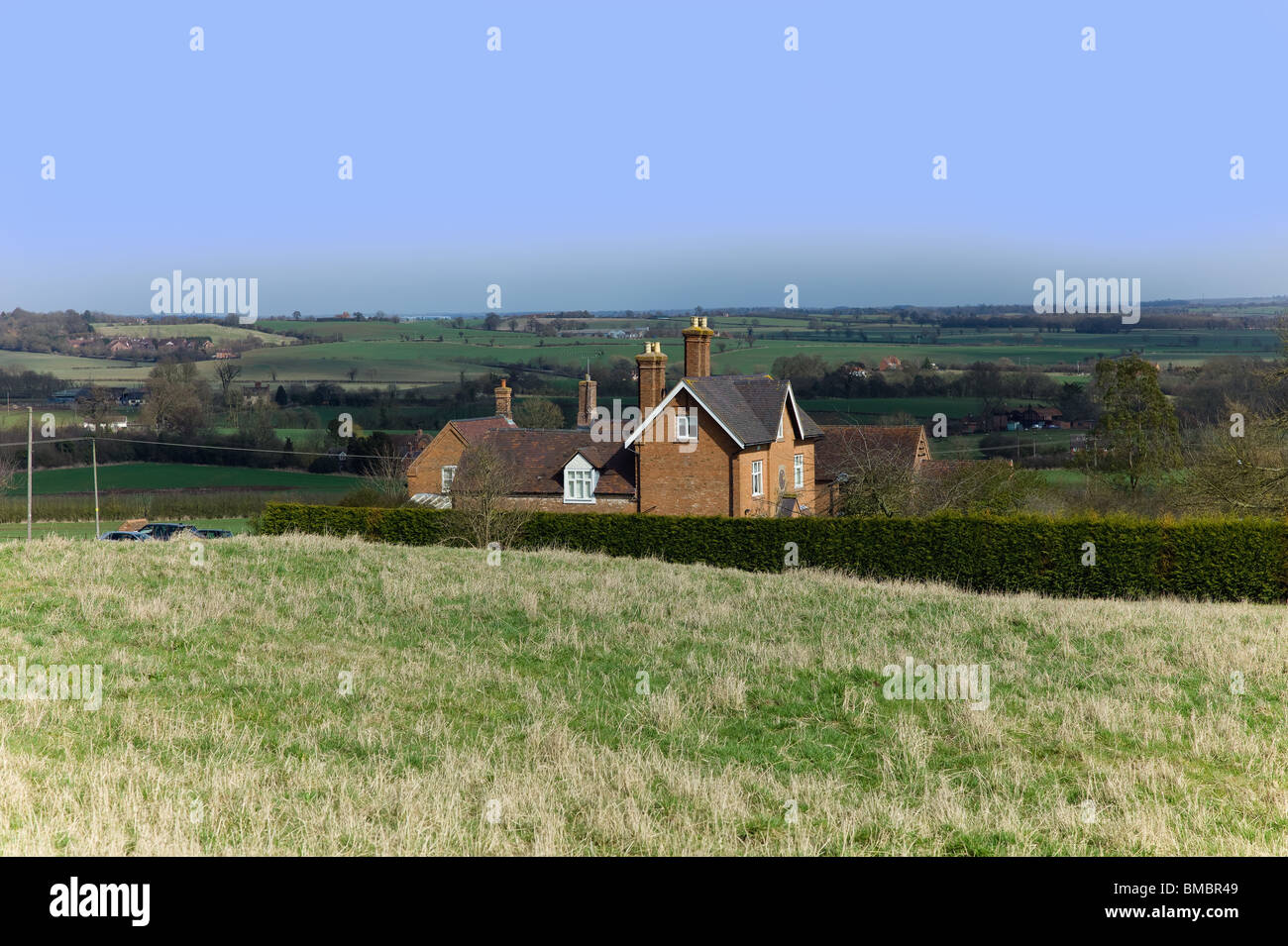 brick built house in countryside Stock Photo - Alamy