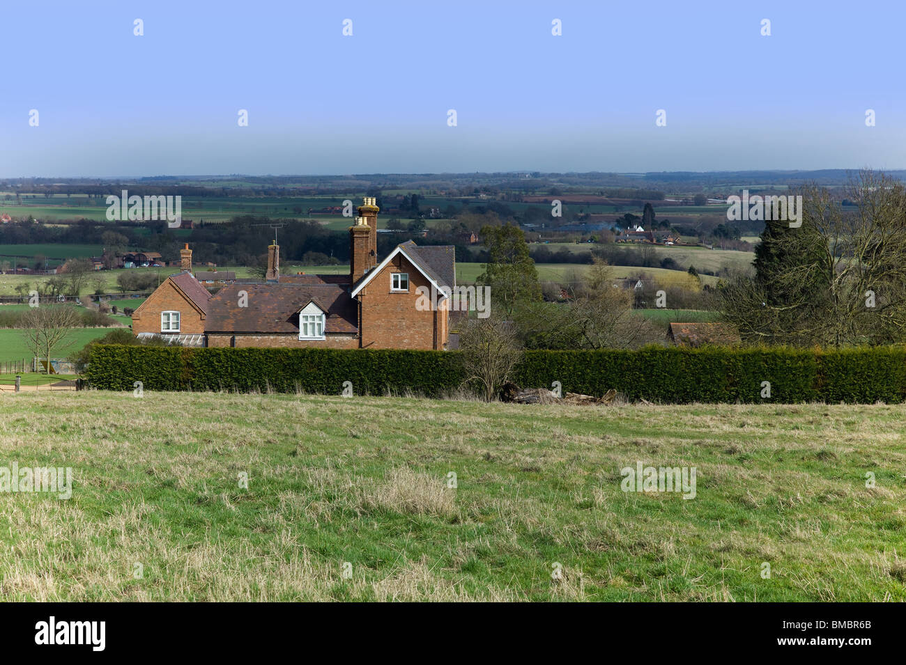 brick built house in countryside Stock Photo - Alamy