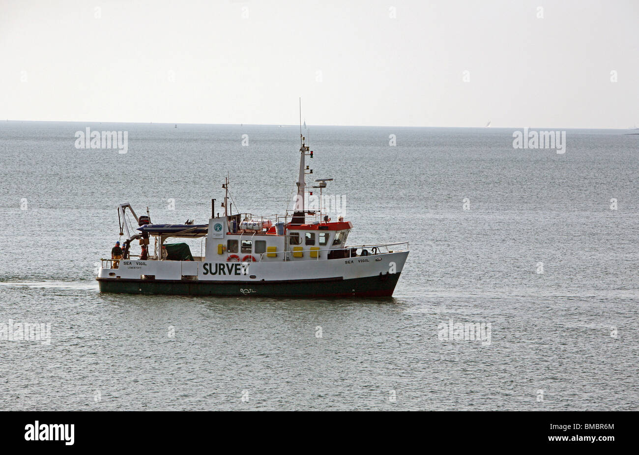Survey vessel in the Carrick Roads Cornwall Stock Photo - Alamy
