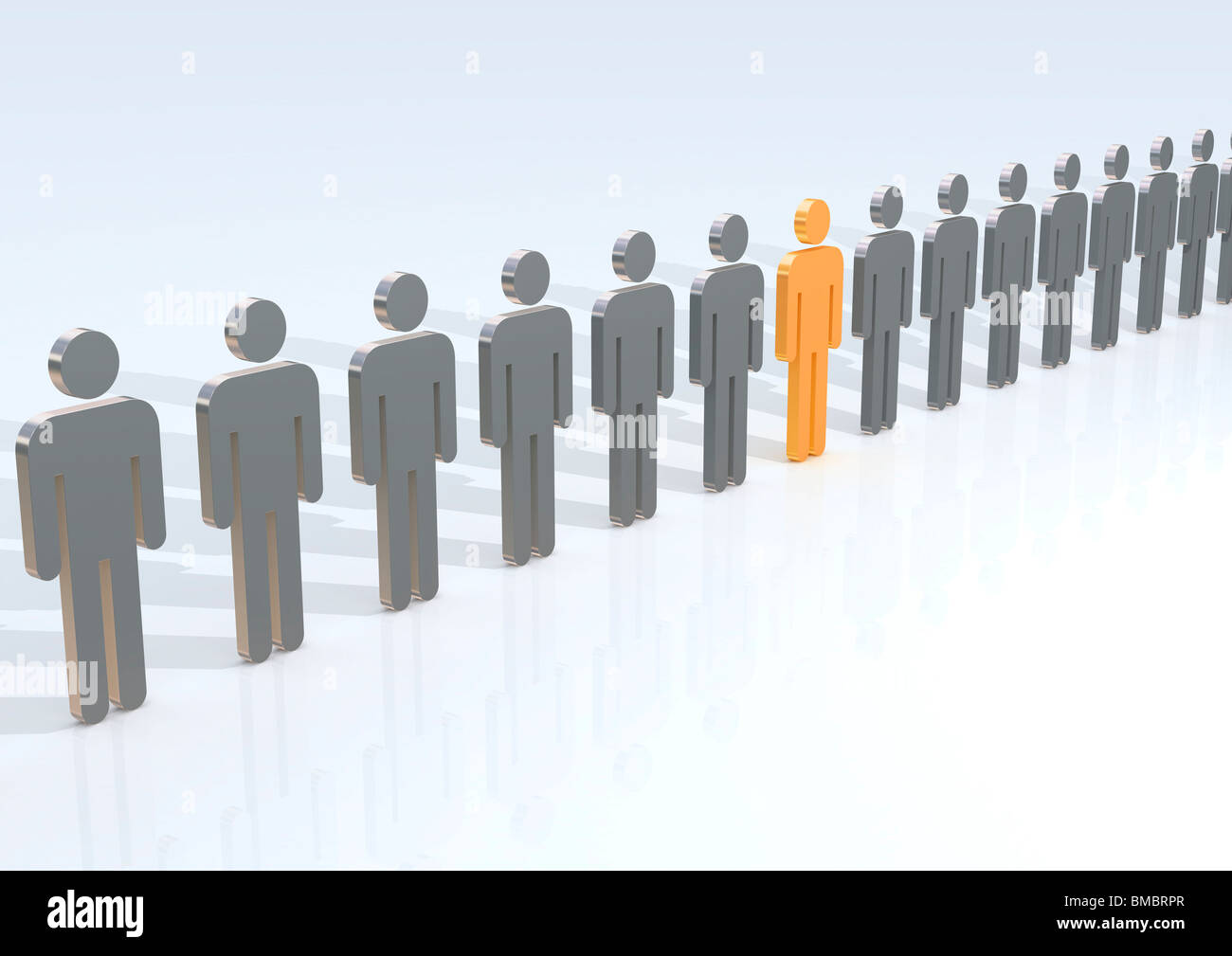 unique person symbol among a group of people symbol Stock Photo - Alamy