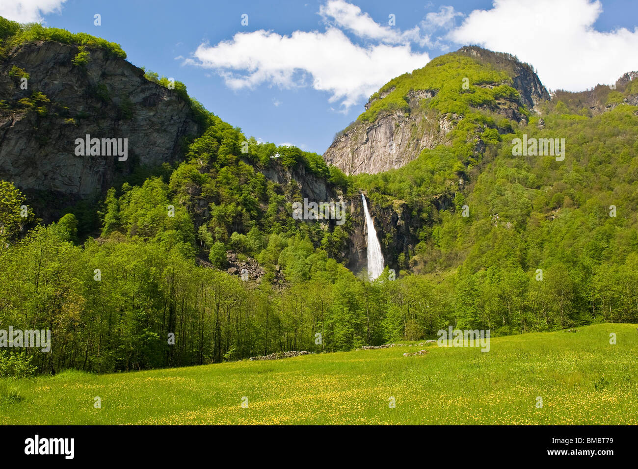 Foroglio, Waterfall, Bavona valley, Canton Ticino, Switzerland Stock ...