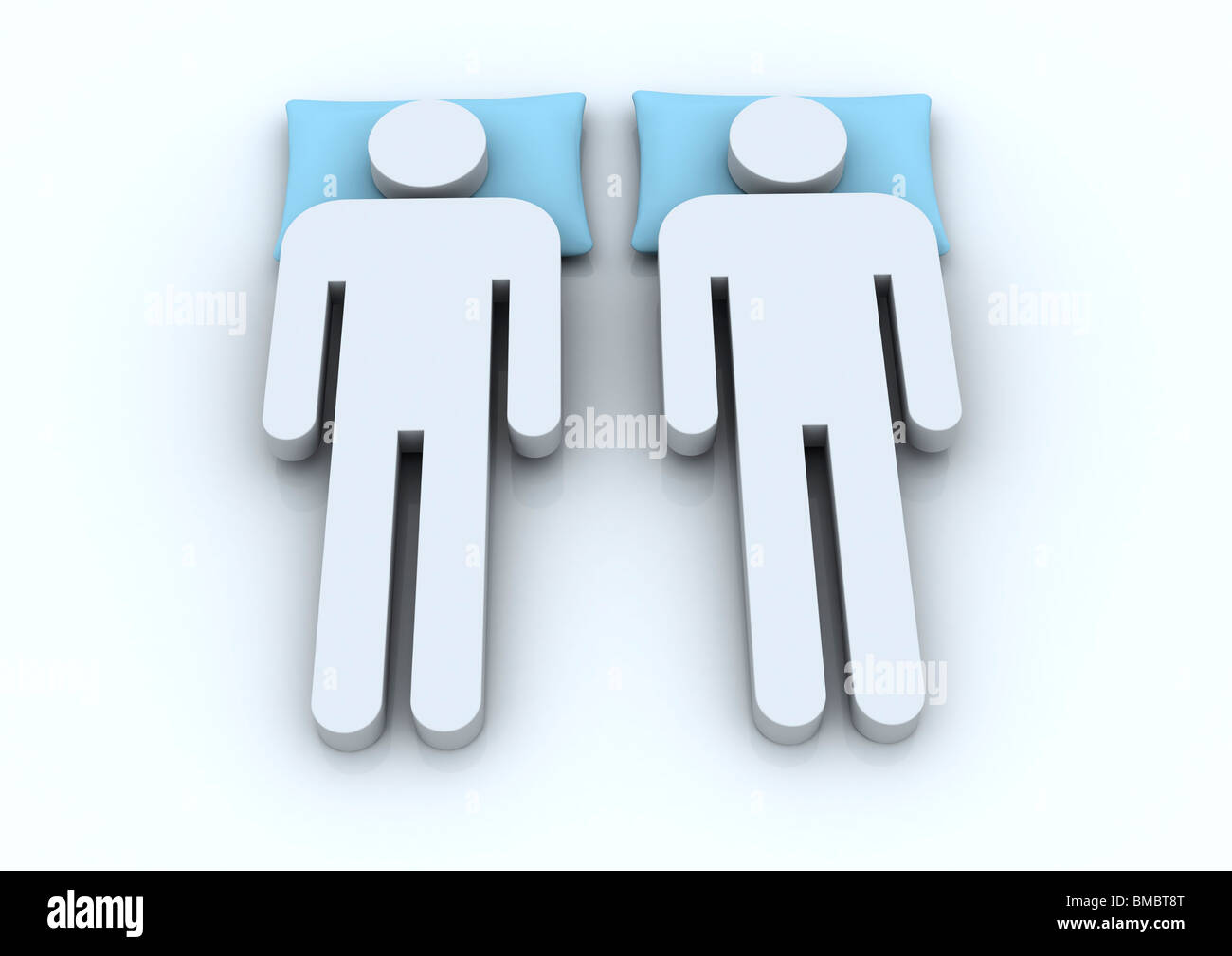 Gay male couple bed Cut Out Stock Images & Pictures - Alamy