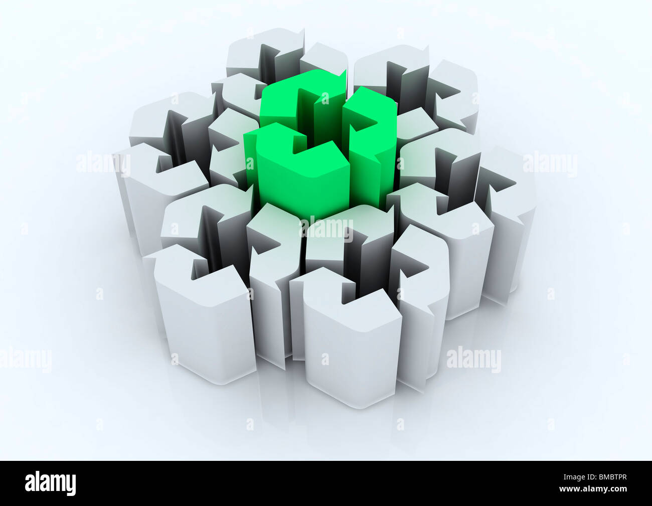 recycling logos extruded Stock Photo - Alamy