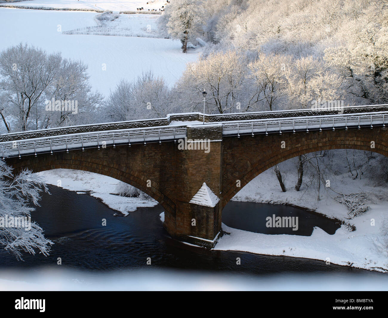 Newton Cap Bridge in Winter Stock Photo - Alamy