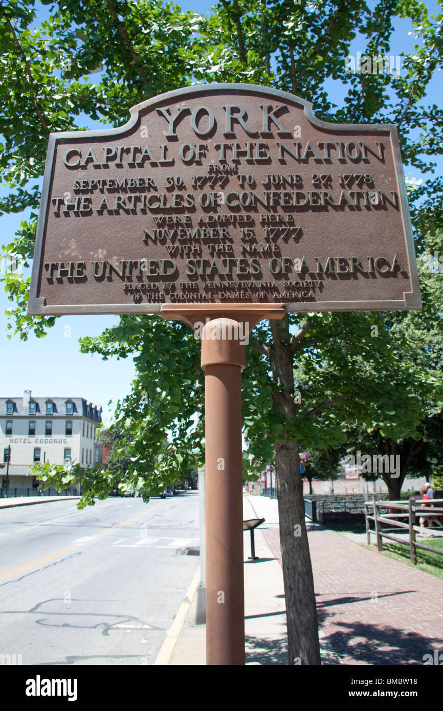 Historic buildings in downtown York, Pennsylvania, the capital of the ...