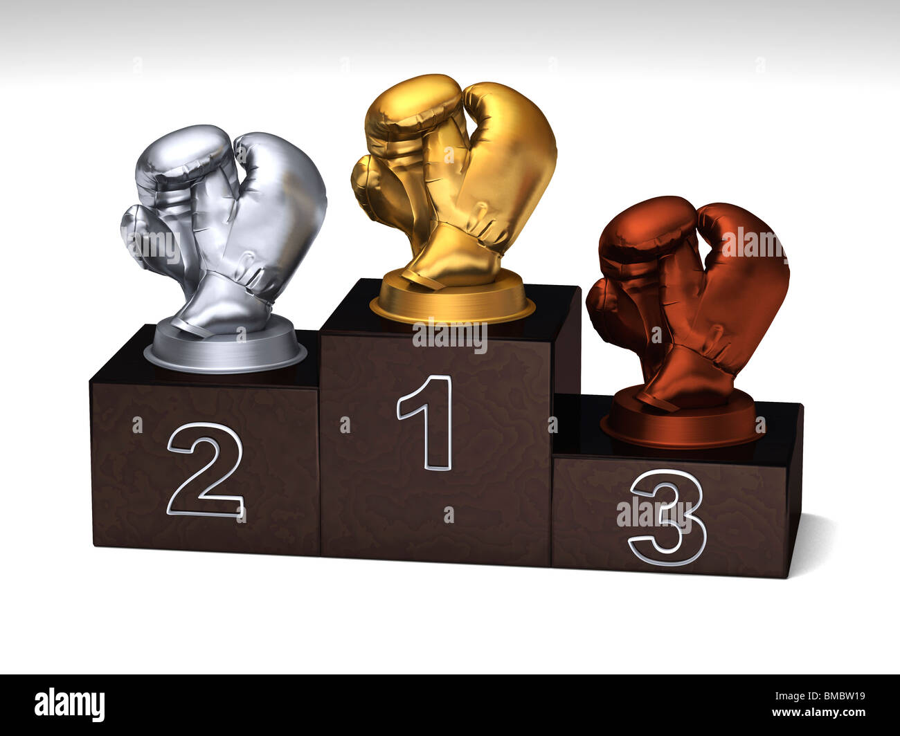 Boxing podium gold silver bronze hi-res stock photography and images ...