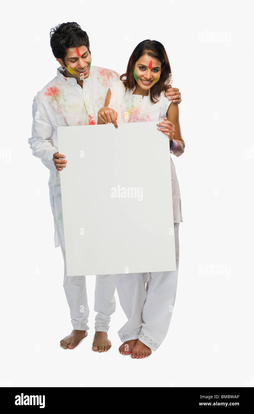 Indian couple holi festival Cut Out Stock Images & Pictures - Alamy