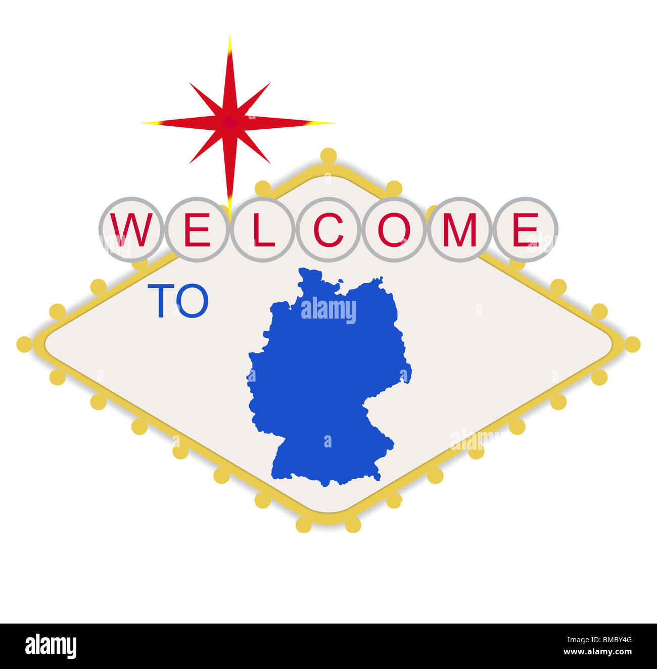 Welcome to germany Cut Out Stock Images & Pictures - Alamy