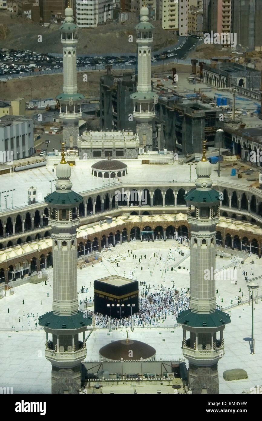 Pilgrims in a mosque, Al-Haram Mosque, Mecca, Saudi Arabia Stock Photo ...