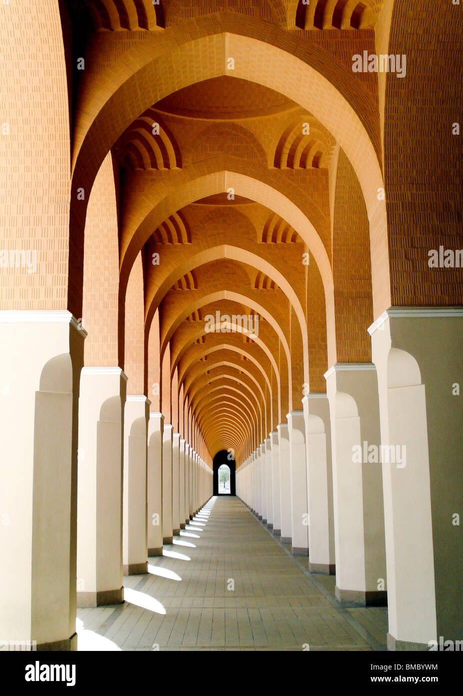 Corridor of a mosque, Al-Haram Mosque, Mecca, Saudi Arabia Stock Photo ...