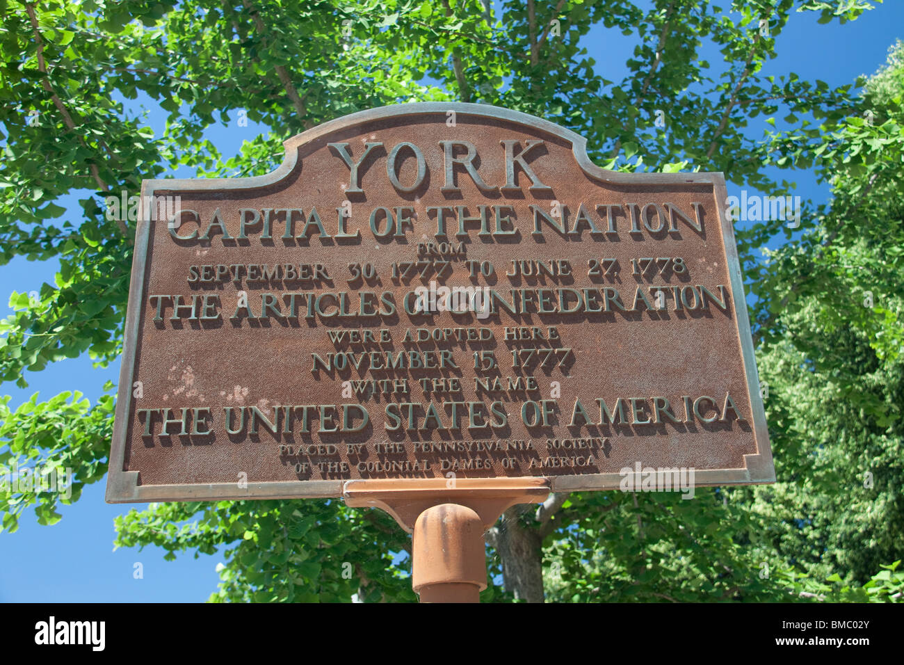 Historic buildings in downtown York, Pennsylvania, the capital of the ...
