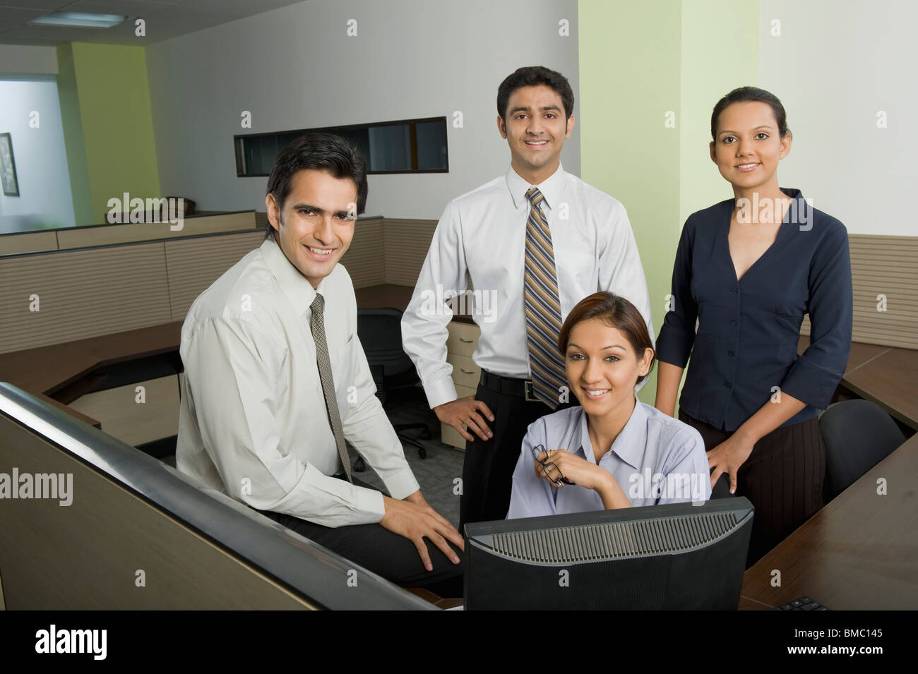 Portrait of business executives in an office Stock Photo - Alamy