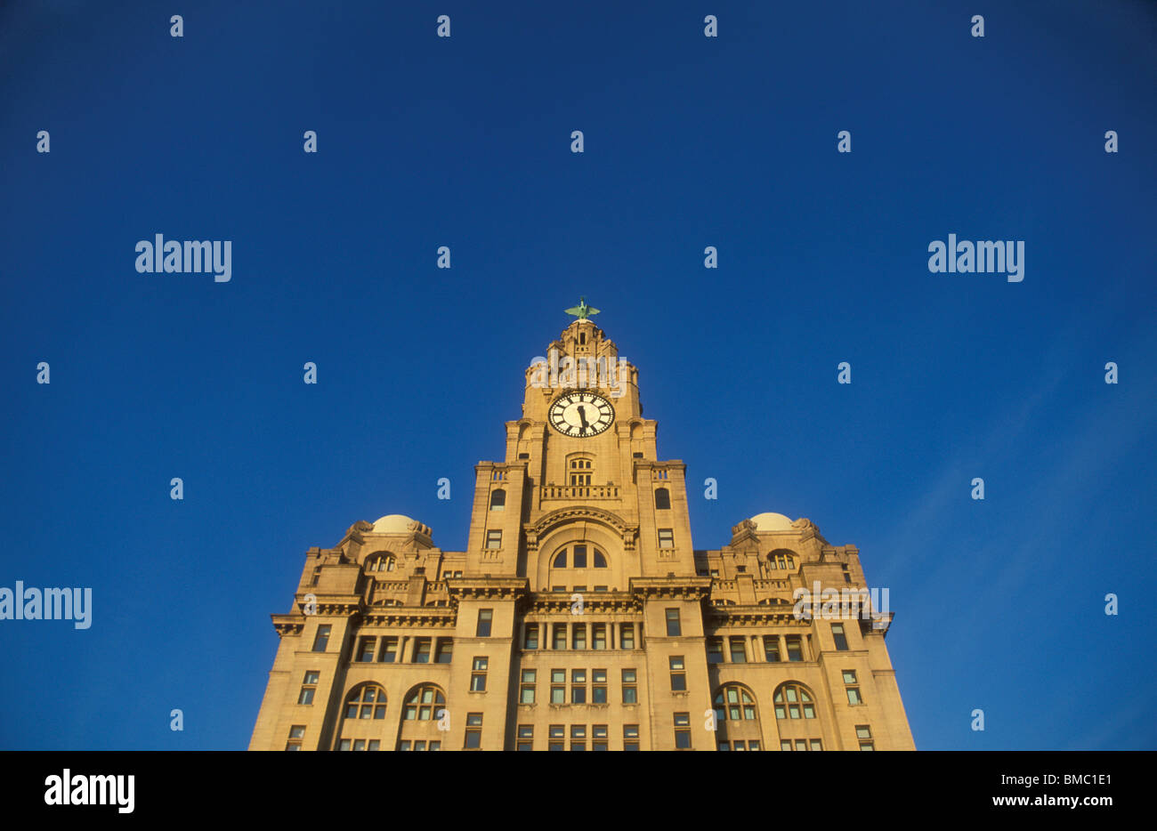 The famous Liver building with the Liver bird on top Albert dock area ...