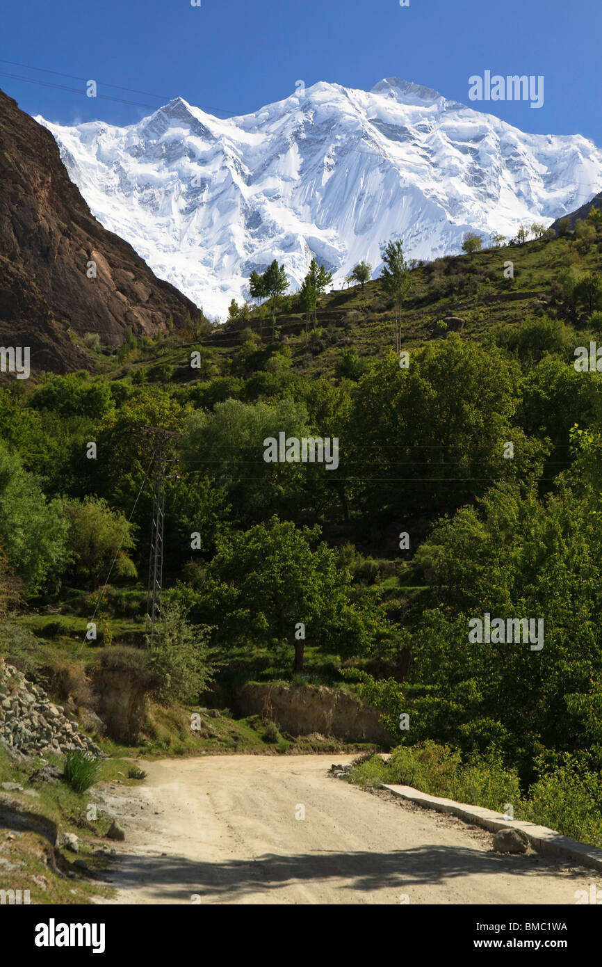 A view of Mount Rakaposhi from Minapin, Hunza, Pakistan Stock Photo - Alamy