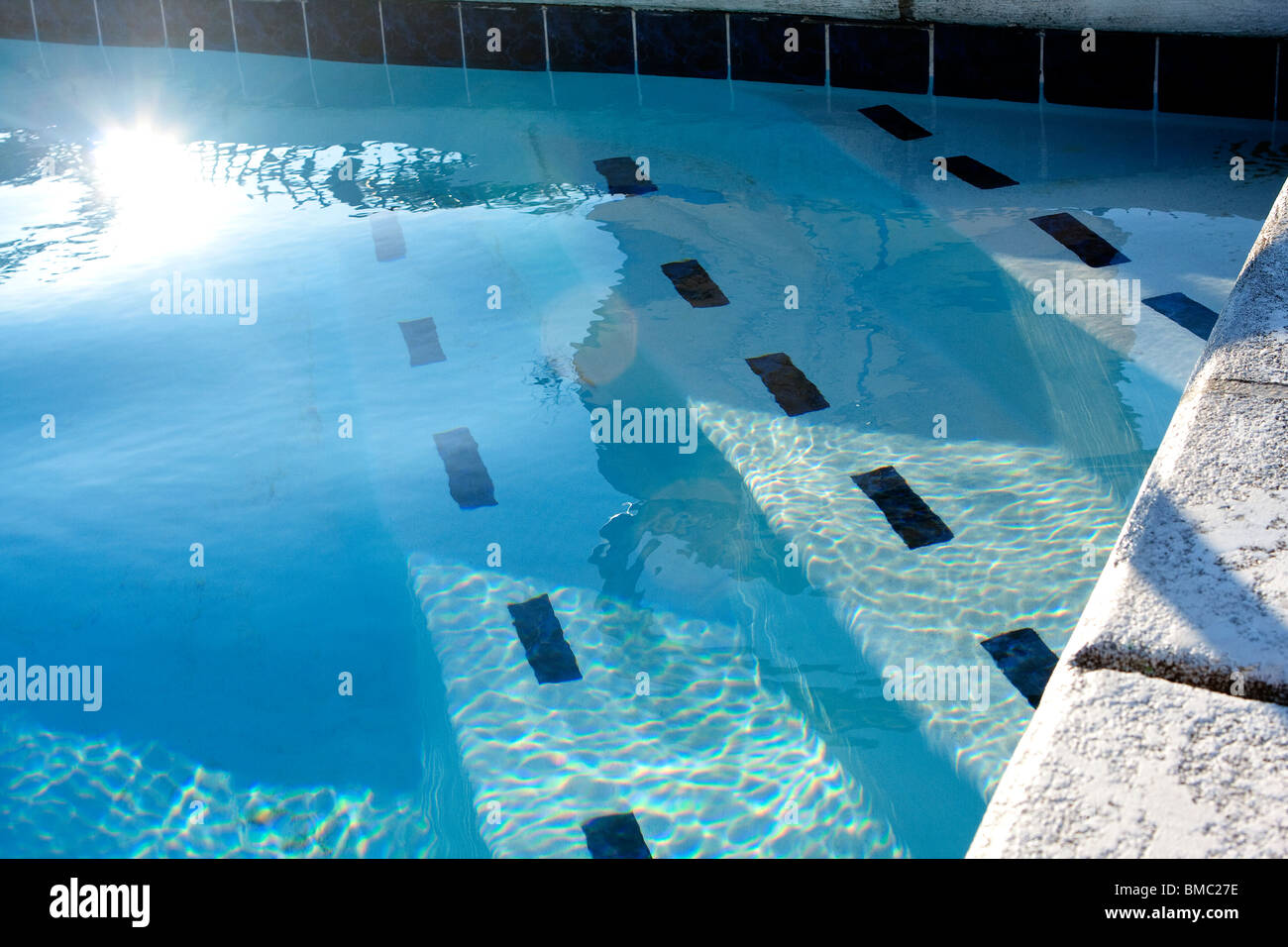 Enter The Pool Stock Photo - Alamy