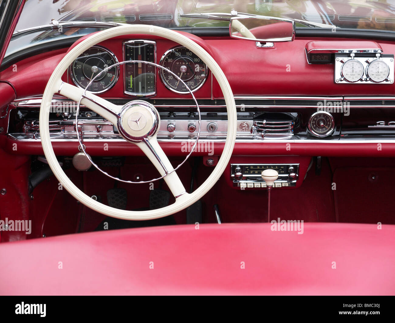 Cockpit of a Mercedes Benz 300 SL roadster Stock Photo - Alamy