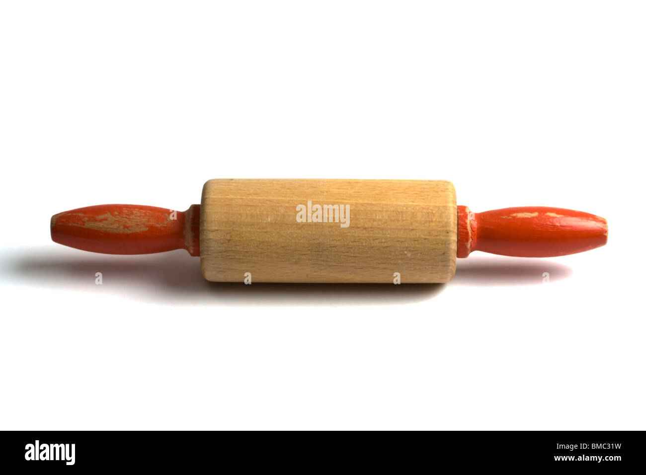 Rolling pin isolated on white background Stock Photo - Alamy