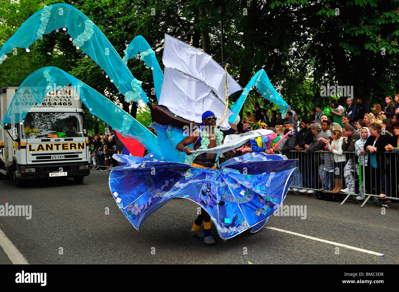 Luton Carnival celebration dancer in costume 2010 Stock Photo - Alamy