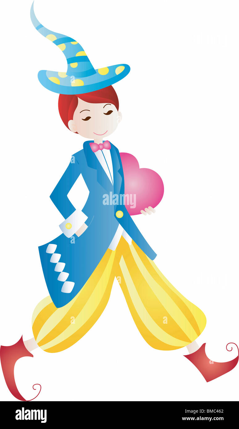 Clown with heart hi-res stock photography and images - Alamy