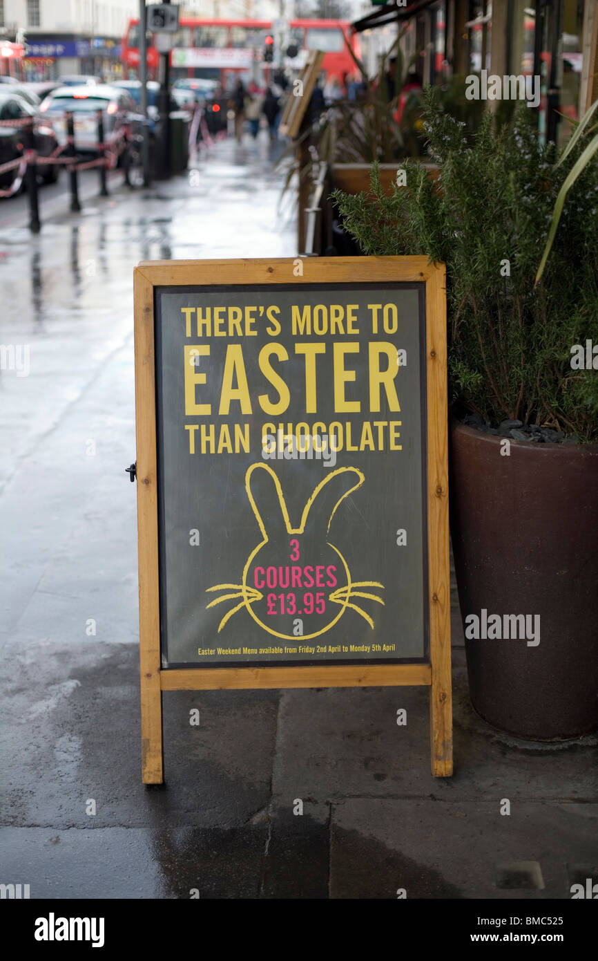 Easter Menu board, Baker Street, London, England, UK, Europe Stock ...