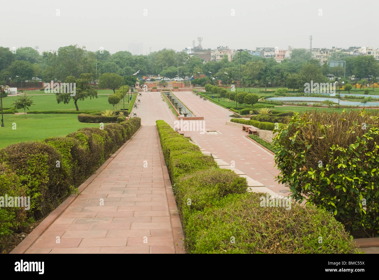 Lawn at a monument, Raj Ghat, New Delhi, India Stock Photo - Alamy