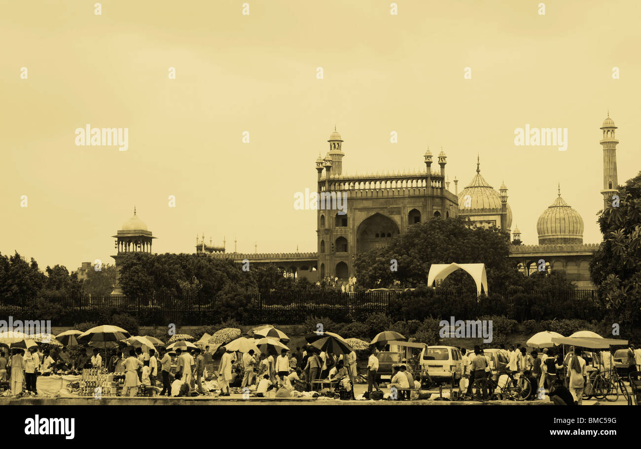 People in a mosque, Jama Masjid, Old Delhi, New Delhi, India Stock ...