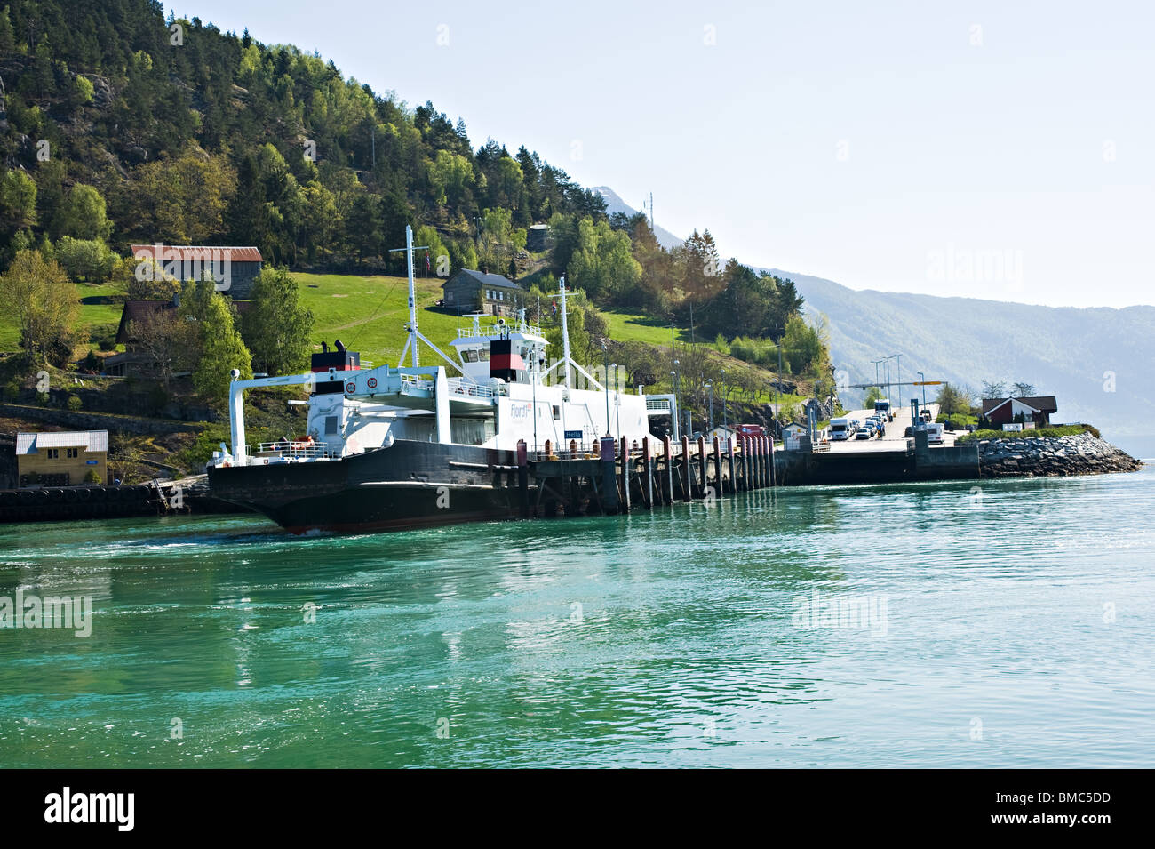 The Norwegian Passenger Car Ferry Selje at Hella Landing Stage on ...