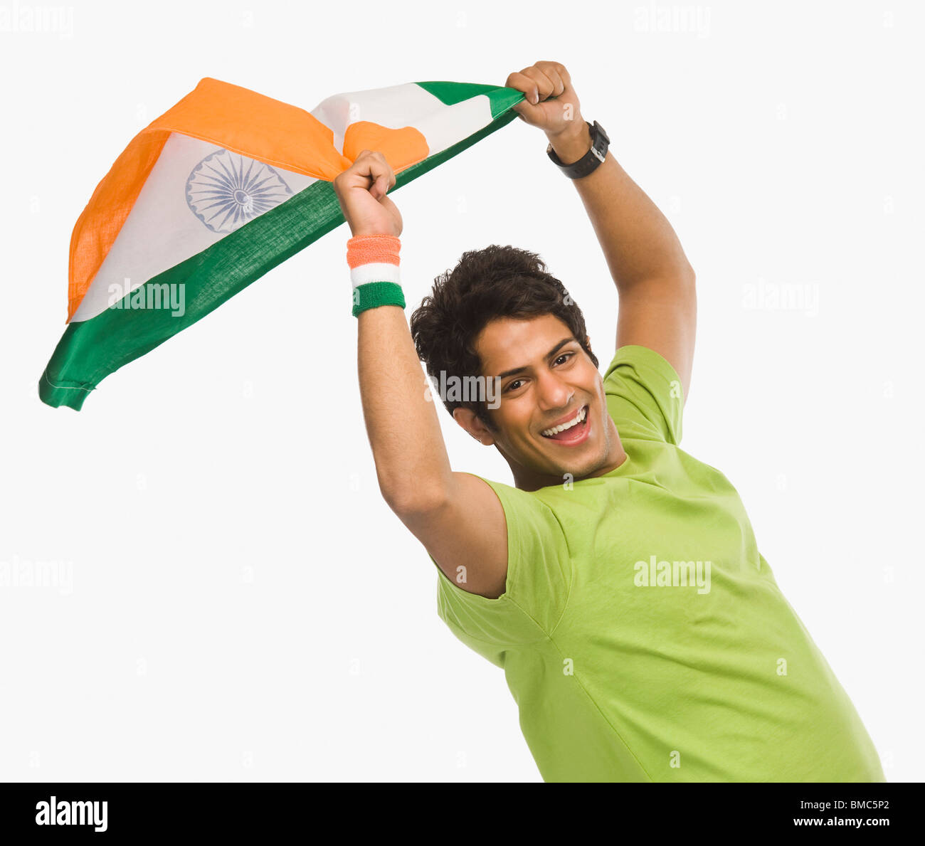 Young asian man flag Cut Out Stock Images & Pictures - Alamy