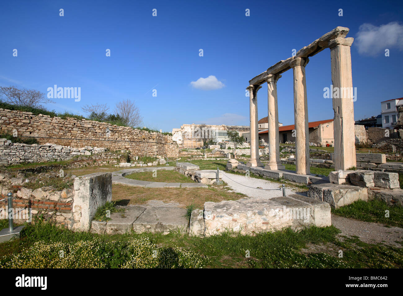 Remains in the Roman Agora, Athens, Greece Stock Photo - Alamy