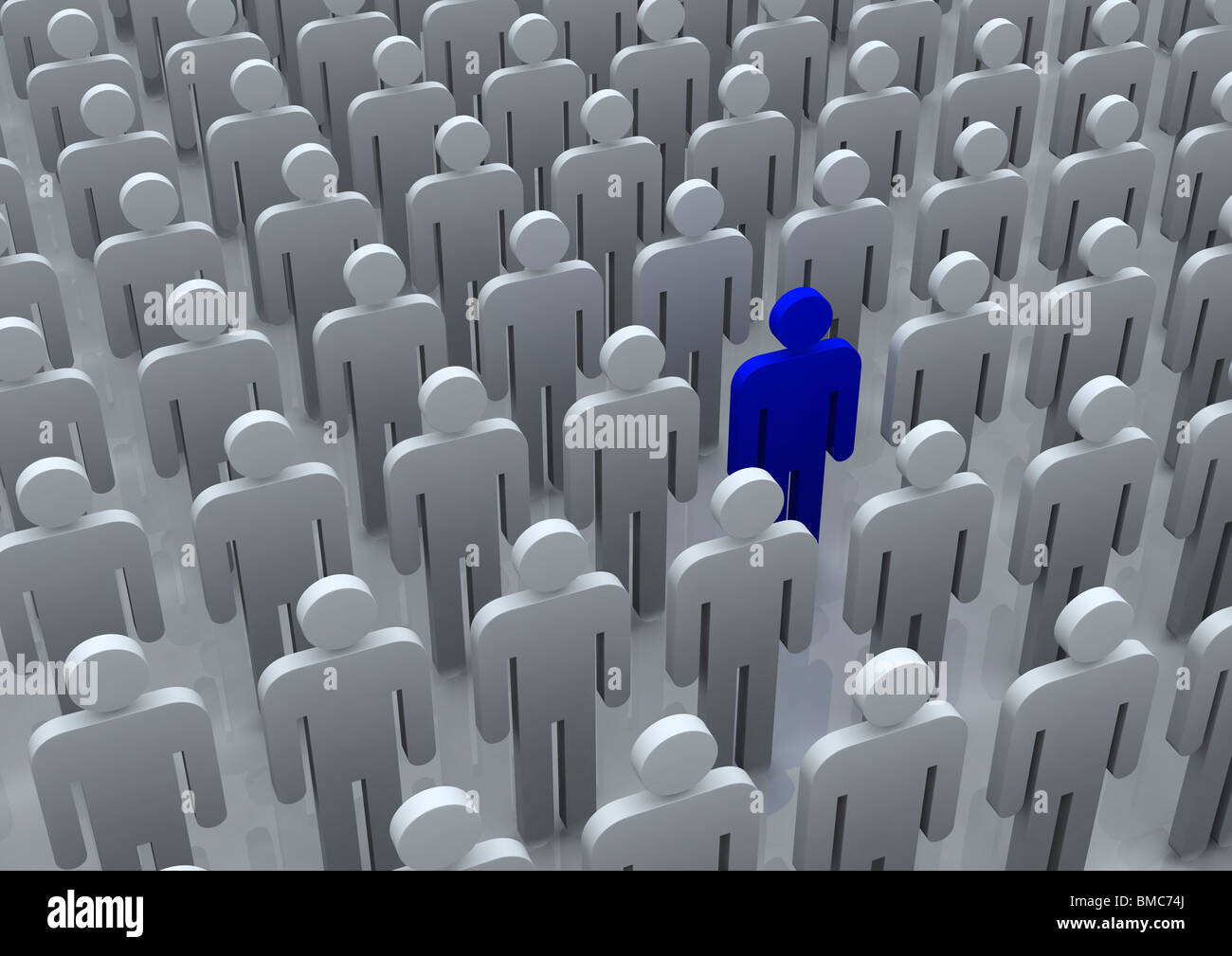 unique person symbol among a group of people symbol Stock Photo - Alamy